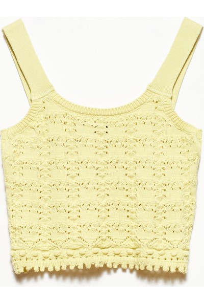 Dilvin 2508 Askılı Ajur Desen Atlet-Sarı Dilvin 2508 Askılı Ajur Desen Atlet-Sarı