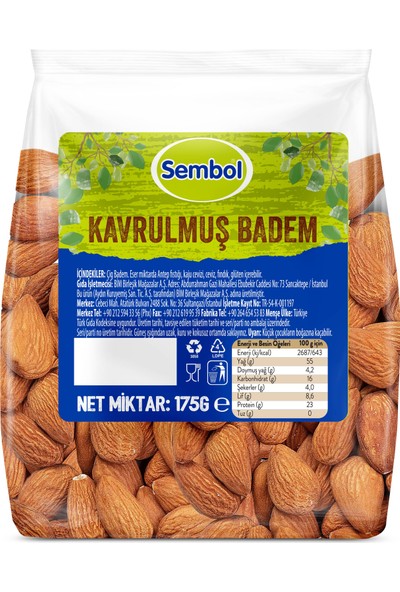Sembol Kavrulmuş BADEM 500 gr