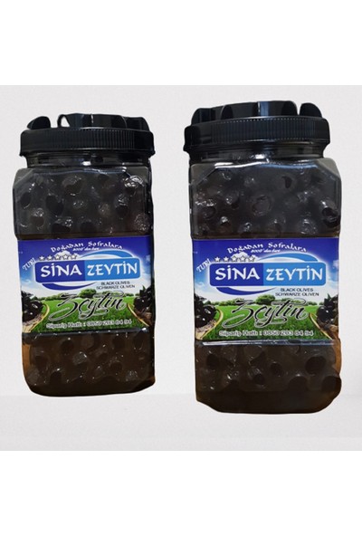 Turi Sina 300-350 Kalibre 1,5 kg x 2 Li Yağlı Sele Siyah Zeytin Turi Sina 300-350 Kalibre 1,5 kg x 2 Li Yağlı Sele Siyah Zeytin