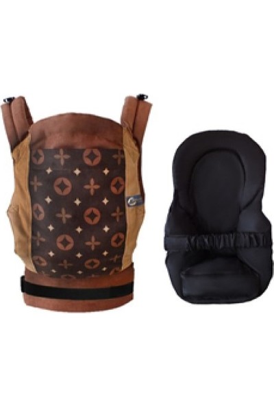 Babalinbaby Desenli Kahve Yenidoğan Set Ergonomik Kanguru Babalinbaby Desenli Kahve Yenidoğan Set Ergonomik Kanguru