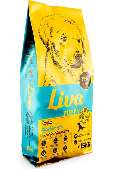 Liva Kuzu Etli Yavru Köpek Köpek Maması 15 kg