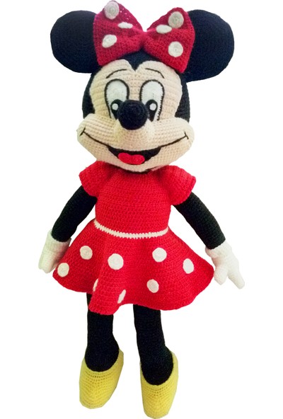 Amigurumi Minnie Mouse Örgü Oyuncak 50 cm Amigurumi Minnie Mouse Örgü Oyuncak 50 cm