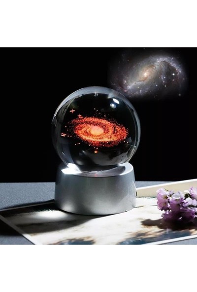 Mobgift Dekoratif Rengarenk Işıklı Samanyolu Galaxy Cam Küre Mobgift Dekoratif Rengarenk Işıklı Samanyolu Galaxy Cam Küre