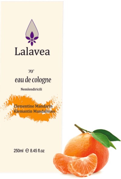 Lalavea Klemantin Mandalina Kolonyası Nemlendiricili 250 ml Cam Şişe