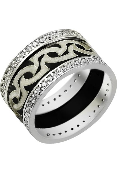 Angemiel Lazerli Desenli Zirkon Taşlı Alyans Angemiel Lazerli Desenli Zirkon Taşlı Alyans