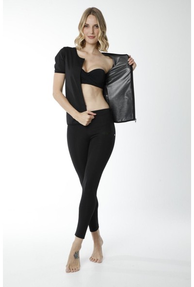 Trendifoni Sauna Etkili Fermuarlı Kısa Kollu Takım Trendifoni Sauna Etkili Fermuarlı Kısa Kollu Takım