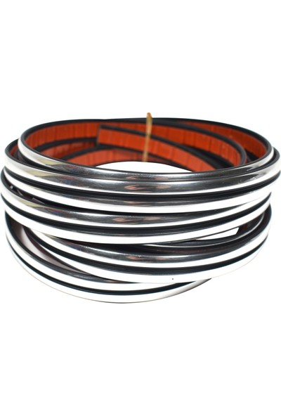 Trend Garaj Krom-Siyah Yapışkanlı Nikelaj Tampon Panjur Şeridi 13 mm 5 Metre Trend Garaj Krom-Siyah Yapışkanlı Nikelaj Tampon Panjur Şeridi 13 mm 5 Metre