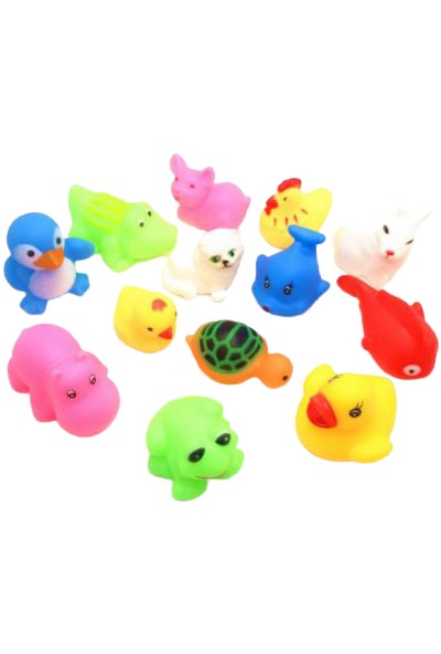 Yarbay 13 Adet Karışık Renkli Yumuşak Hayvanlar Bebek Banyo Oyuncakları Yarbay 13 Adet Karışık Renkli Yumuşak Hayvanlar Bebek Banyo Oyuncakları