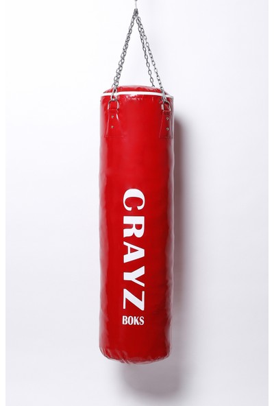 Crayz 100X30 cm Içi Dolu Kolonlu Boks Kum Torbası + Tavan Askı Aparatı Crayz 100X30 cm Içi Dolu Kolonlu Boks Kum Torbası + Tavan Askı Aparatı