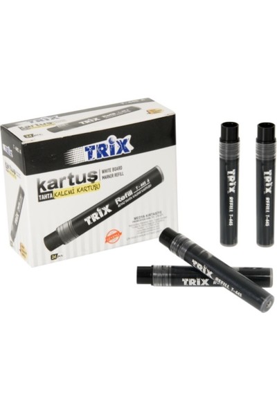 Trix Tahta Kalemi Kartuşu Siyah 24'lü