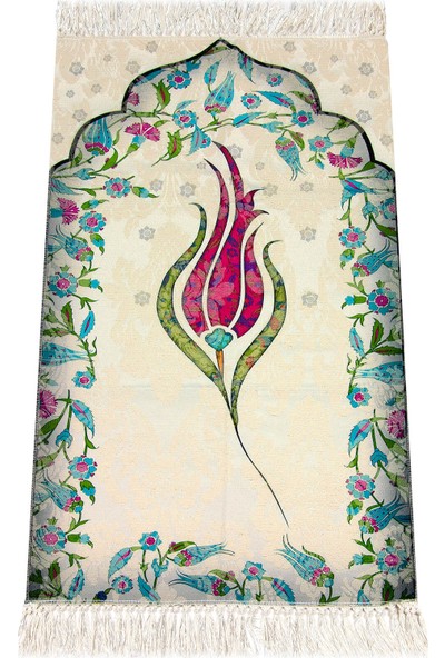 İhvan Çocuk Seccadesi - Lale Desenli - Fuşya Renk İhvan Çocuk Seccadesi - Lale Desenli - Fuşya Renk