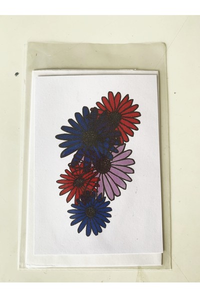 Kemahlı Design Demet Çiçek Baskılı Kartpostal Kemahlı Design Demet Çiçek Baskılı Kartpostal