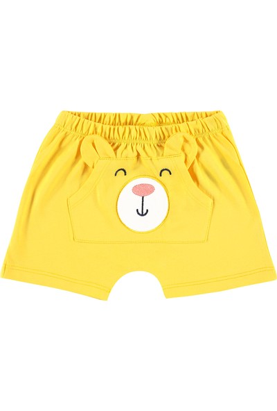 Kujju Erkek Bebek Şort 6-18 Ay Sarı