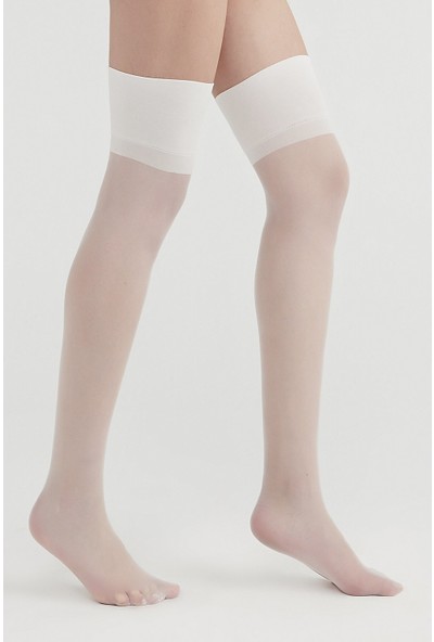 Penti Bridal Beyazı Nostalji Jartiyer Çorap