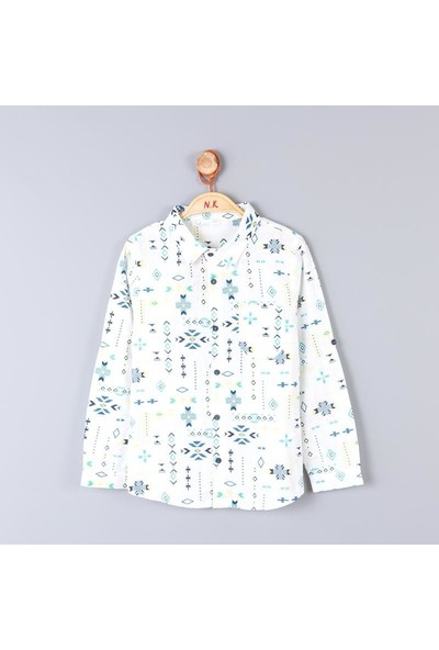 Panço Nk Kids Gömlek Uzun Kollu Erkek Çocuk Ekru Panço Nk Kids Gömlek Uzun Kollu Erkek Çocuk Ekru