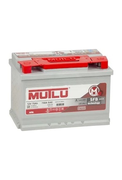 Mutlu 12 Volt 75 Amper SFB Akü ( Üretim Yılı: 2021 ve Öncesi)