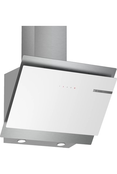 Bosch DWK68AK20T Beyaz Cam Eğik Davlumbaz Bosch DWK68AK20T Beyaz Cam Eğik Davlumbaz