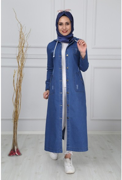 Esmaboutıque Kapüşonlu Lacivert Tesettür Kap