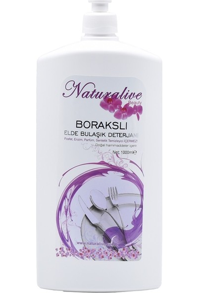 Naturalive Borakslı Elde Bulaşık Deterjanı (1000 Ml)