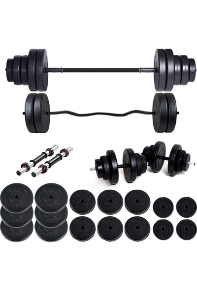 EcGalatasaraypor 108 kg Z Bar Halter Seti ve Dambıl Seti Ağırlık Fitness Seti EcGalatasaraypor 108 kg Z Bar Halter Seti ve Dambıl Seti Ağırlık Fitness Seti