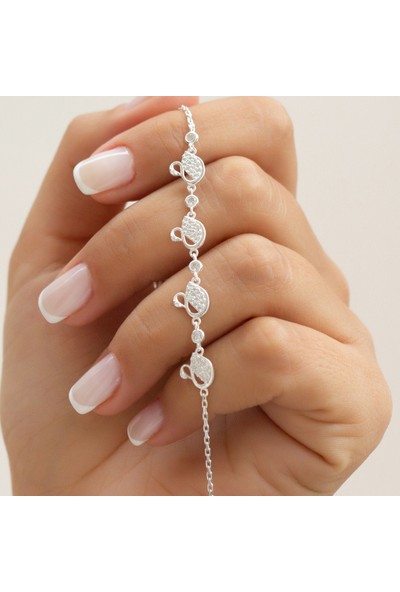 Ag Gümüş Kadın Kuğu Gümüş Bileklik