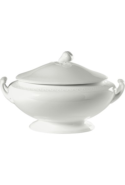 Richard Ginori 1735 Richard Ginori Museo Beyaz - Kapaklı Porselen Çorba Kabı 5,25 Lt.
