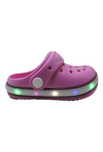 Esem Eva Pembe Işıklı Çocuk Terlik