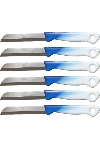 Solingen 6’Lı Tırtıklı Ağız Büyük Geçişli Mavi Meyve Bıçağı