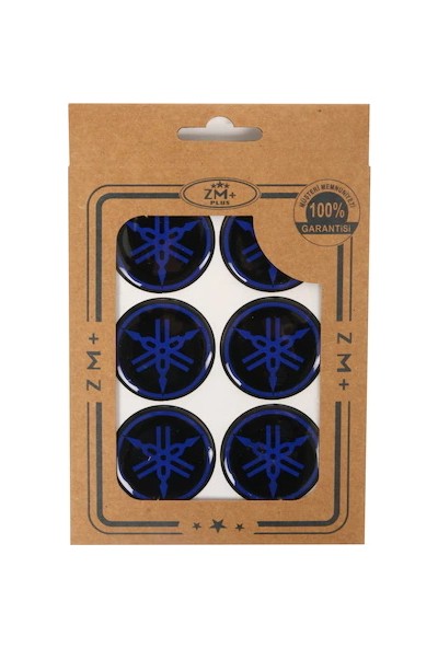 Fatih Moto Yamaha Koruma Takozu Damla Etiket Sticker Ø39 mm Siyah-Mavi Renk Fatih Moto Yamaha Koruma Takozu Damla Etiket Sticker Ø39 mm Siyah-Mavi Renk