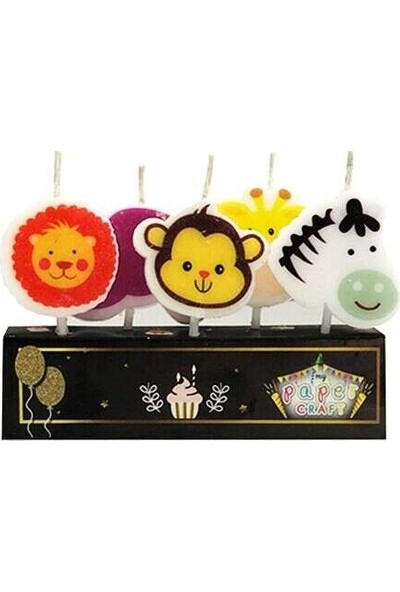 Parti Dünyası Safari Partisi 5 Li Mum