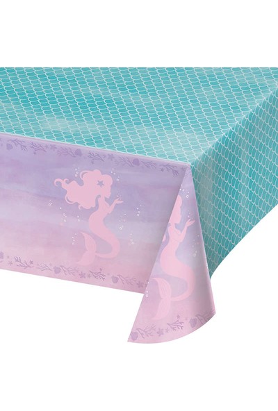 Parti Dünyası Parlayan Deniz Kızı Masa Örtüsü Parti Dünyası Parlayan Deniz Kızı Masa Örtüsü