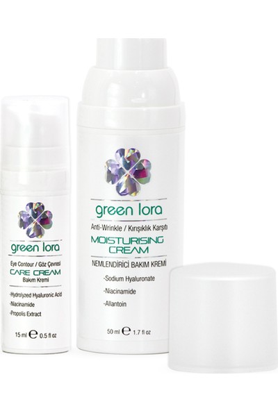 GreenLora - Göz Çevresi Bakım Kremi + Kırışıklık Karşıtı Nemlendirici Bakım Kremi 2'si 1 Arada GreenLora - Göz Çevresi Bakım Kremi + Kırışıklık Karşıtı Nemlendirici Bakım Kremi 2'si 1 Arada