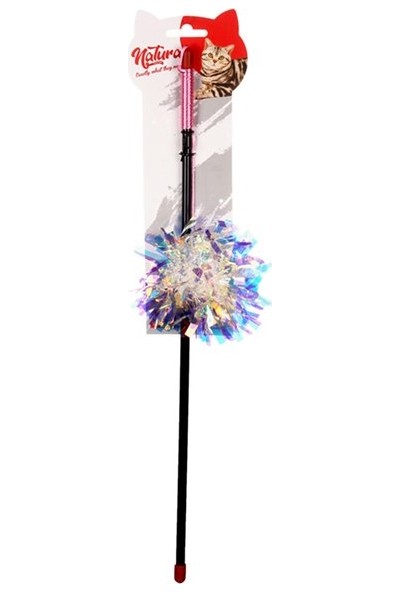 Natura PTC-029 Parlak Püsküllü Top Kedi Olta Oyuncağı 45 cm Natura PTC-029 Parlak Püsküllü Top Kedi Olta Oyuncağı 45 cm