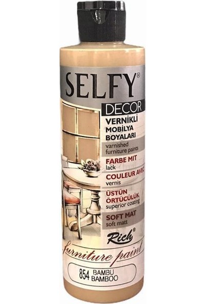 Rich Selfy Decor Vernikli Boya 240 cc - Bambu 854