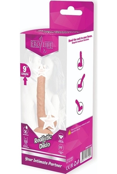 Erolife 22 cm Uzunluk Ten Dokusu Gerçekçi Yumuşak Realistik Vantuzlu Dildo Penis Erolife 22 cm Uzunluk Ten Dokusu Gerçekçi Yumuşak Realistik Vantuzlu Dildo Penis