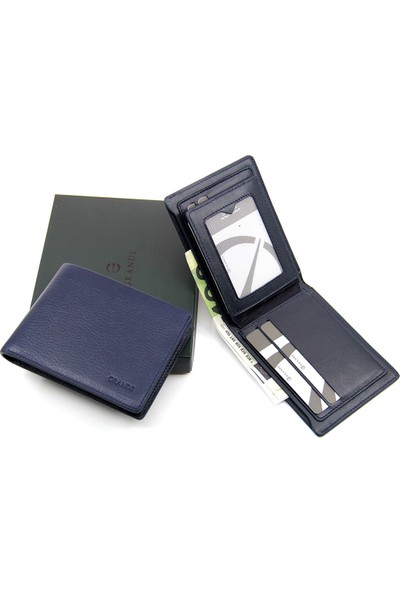 Grande Erkek Lacivert Deri Cüzdan Grande Erkek Lacivert Deri Cüzdan
