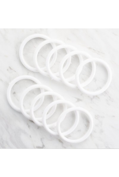 Kezban Tekstil Lif Halkası Plastik Halka 50 Adet 4 cm
