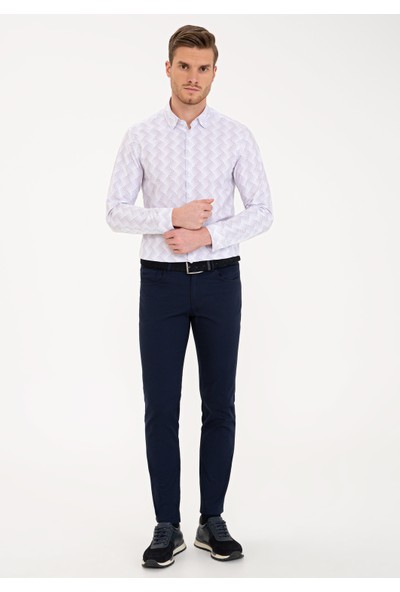 Pierre Cardin Erkek Lacivert Slim Fit Chino Pantolon 50234042-VR033 Pierre Cardin Erkek Lacivert Slim Fit Chino Pantolon 50234042-VR033