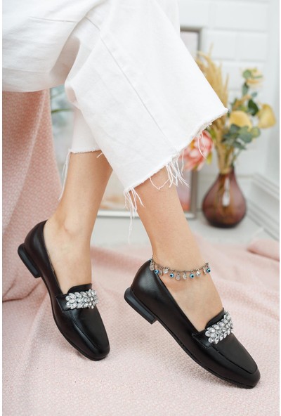 Moda Değirmeni Kadın Kare Burun Ayakkabı MD1057-111-0003