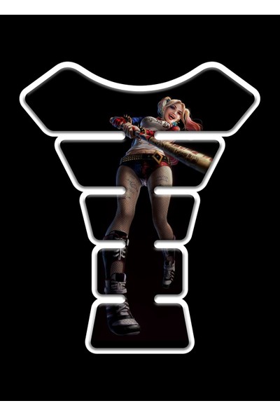 Güven Serigrafi Tank Pad Universal Harley Quinn Desenli Model 3