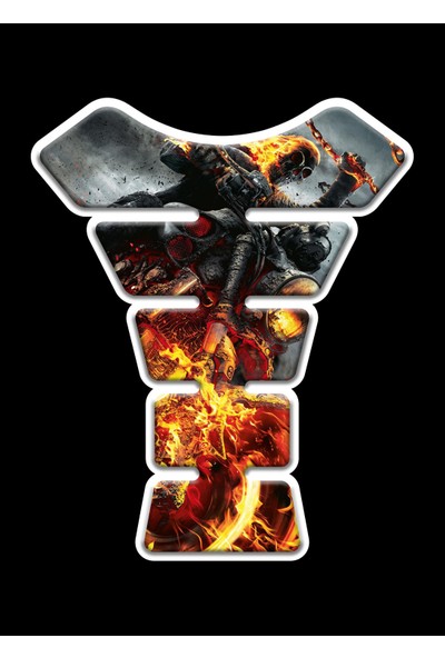 Güven Serigrafi Tank Pad Universal Ghost Rider Desenli Güven Serigrafi Tank Pad Universal Ghost Rider Desenli