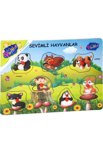 Play Wood Ahşap Tutmalı Sevimli Hayvanlar Puzzle Play Wood Ahşap Tutmalı Sevimli Hayvanlar Puzzle