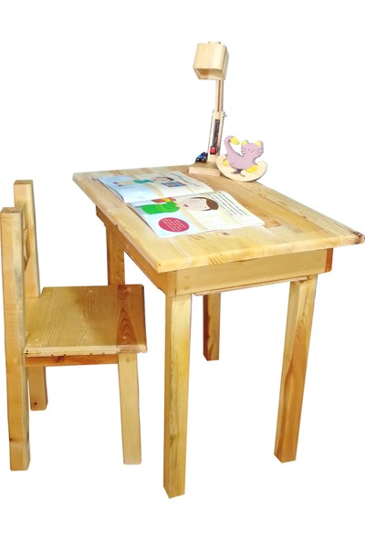 Wooding Education Ahşap Çocuk Masa Sandalye Takımı Wooding Education Ahşap Çocuk Masa Sandalye Takımı