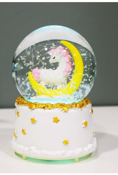 Star Global Little Star Unicorn Ay Kar Küresi Orta Boy Işıklı Müzikli 12CM Star Global Little Star Unicorn Ay Kar Küresi Orta Boy Işıklı Müzikli 12CM