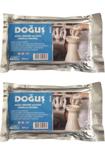 Doğuş Kil Seramik Hamuru Beyaz 1000 gr