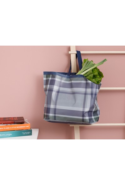 English Home Checked Alışveriş Çantası 54,5X38 cm Mor English Home Checked Alışveriş Çantası 54,5X38 cm Mor