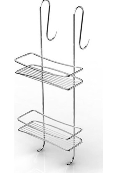 Maksi Pazar 2 Katlı Banyo Rafı Şampuanlık Banyo Düzenleyici Sabunluk