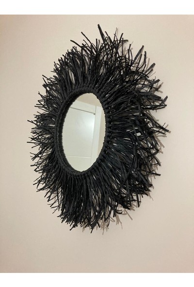 Bohem Tarz Dekoratif Rafya Ayna Bohem Tarz Dekoratif Rafya Ayna
