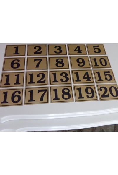 Gendec 6x8 cm Yapışkanlı No 1'den 28'e Raf, Posta Kutusu, Dolap, Ayakkabılık, Kapı Numarası Gendec 6x8 cm Yapışkanlı No 1'den 28'e Raf, Posta Kutusu, Dolap, Ayakkabılık, Kapı Numarası
