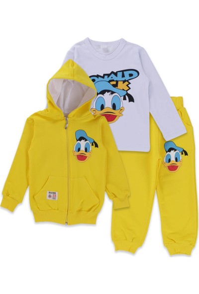 Enza Moda Donald Duck Sarı Mevsimlik Erkek Çocuk Eşofman Takımı Enza Moda Donald Duck Sarı Mevsimlik Erkek Çocuk Eşofman Takımı